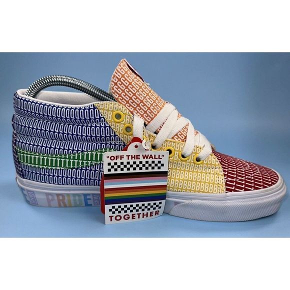 Vans | Shoes | New Vanssk8mid Pride Rainbow Vna3wm33wj Womens Size 85 ...
